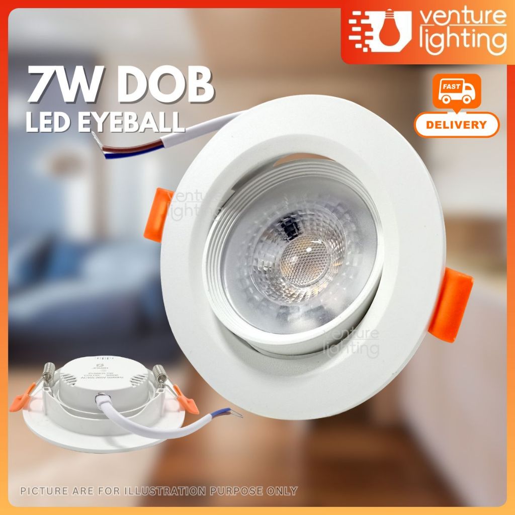 7W 36° Angle LED Eye Ball Downlight Retrofit Spotlight Thin Ceiling ...
