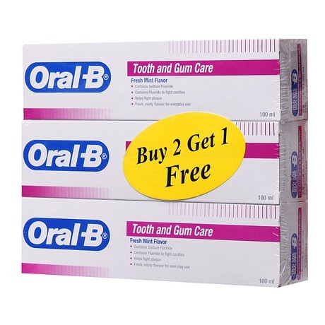 Oral-B Tooth and Gum Care Fresh Mint Toothpaste Triple Pack (100ml x 3) Exp 2026 | Shopee Singapore