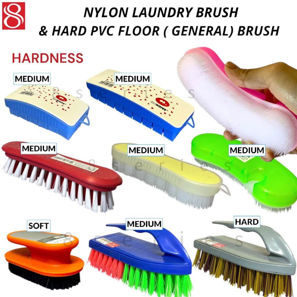 [SG SELLER ] Multipurpose Hard & Soft Bristle Scrub Nylon Brush ...