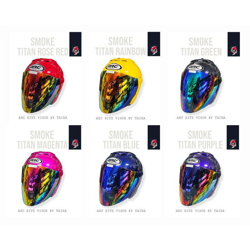 ARC Ritz V1 and V2 Smoke Titan visor | Shopee Singapore