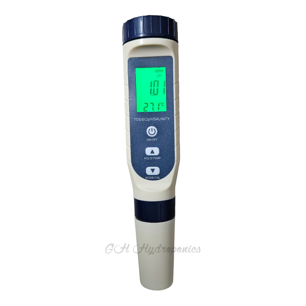 5-in-1 PH/TDS/EC/TEMP/SALINITY Digital Meter with Backlight Display ...