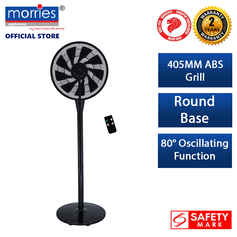 Morries 16 Inch 2 in 1 DC Stand Fan MS1611DCSFR (Black/White) Desk Fan ...