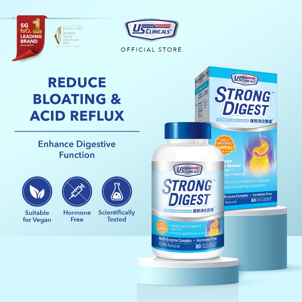 US Clinicals StrongDigest 80s | Enhance Digestive Function | Lactose ...