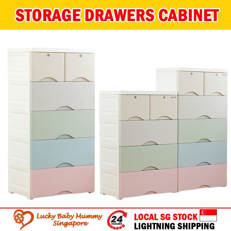 【Type C】Cabinet 4/5/6/7 Tier - Plastic Storage Box Drawer Organizer ...