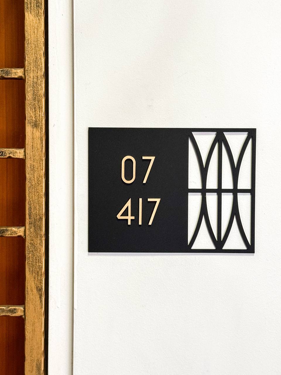 Geometric Grid Unit Number Plaque | SG seller | Door Unit Numbers | HDB ...