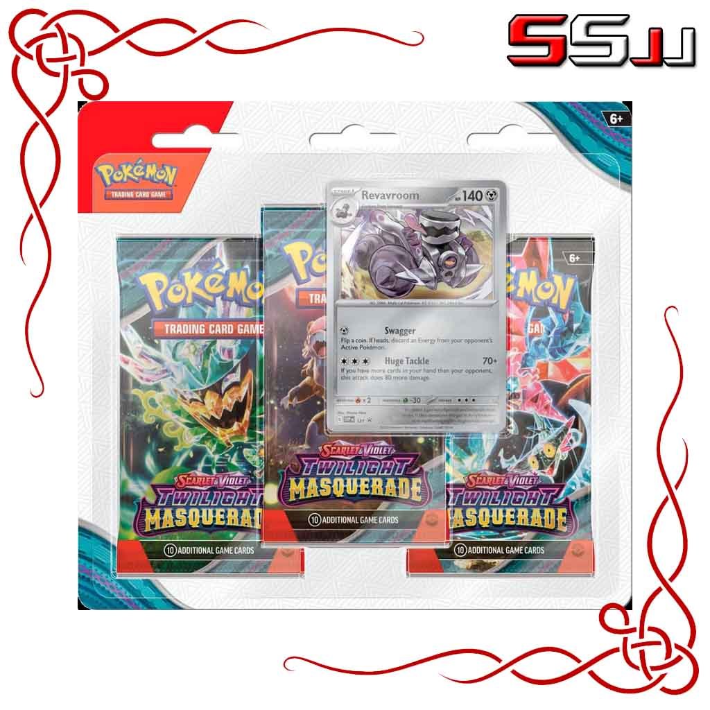 Pokemon TCG SV06 Twilight Masquerade 3 Pack Blister (Revaroom) (100% ...