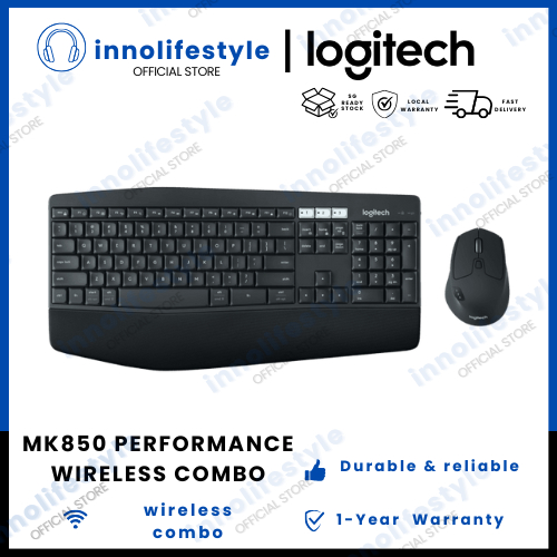 LOGITECH MK850 PERFORMANCE WIRELESS KEYBOARD AND MOUSE COMBO (1Y ...