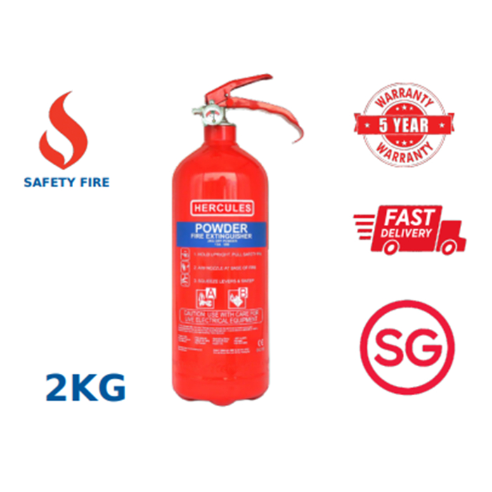 2KG ABC Dry powder Fire Extinguisher with 5 Year warranty (SCDF/MOM ...