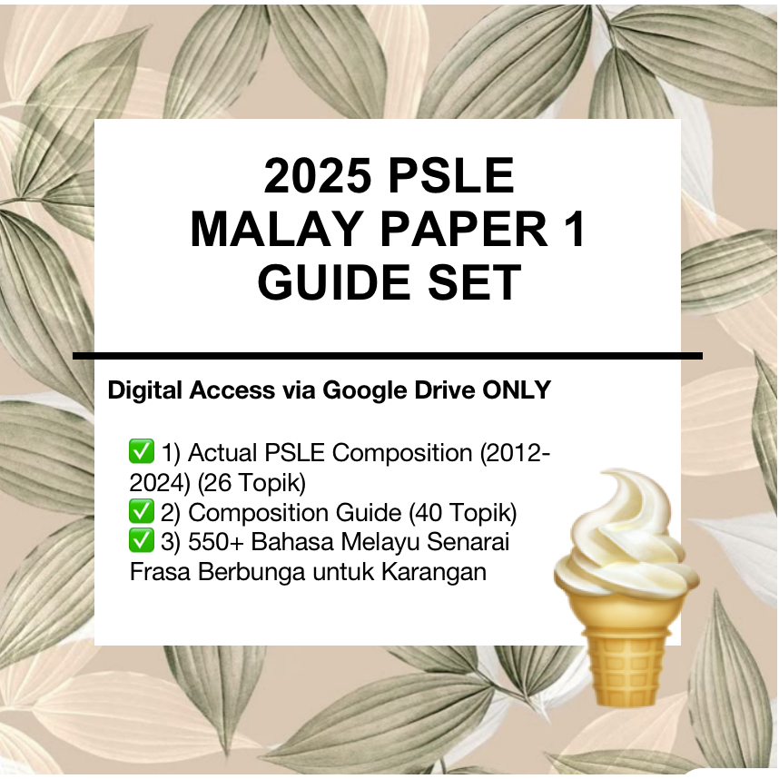 2025 PSLE Malay Paper 1 Guide Set Set/ Panduan 2025 PSLE Bahasa Melayu ...