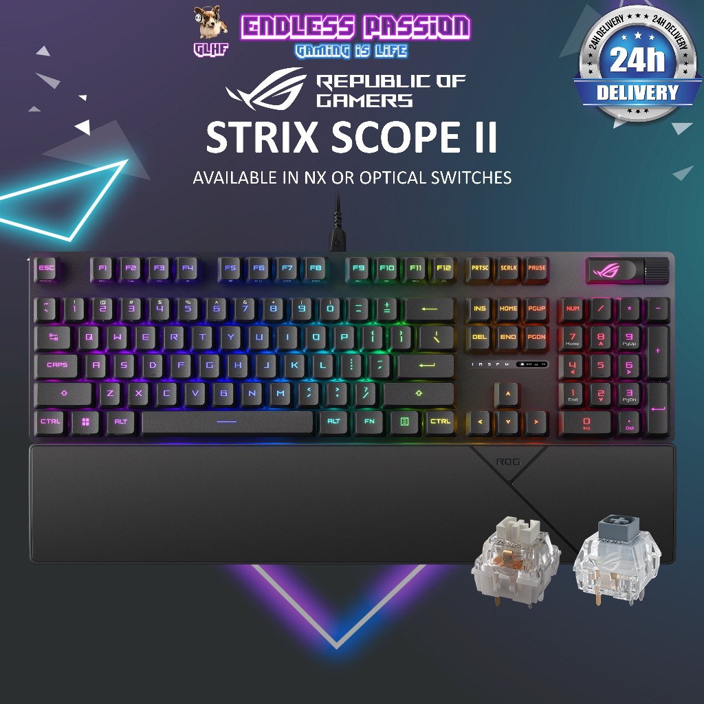 Asus ROG Strix Scope II Wired Gaming Keyboard - NX Switch | Shopee ...