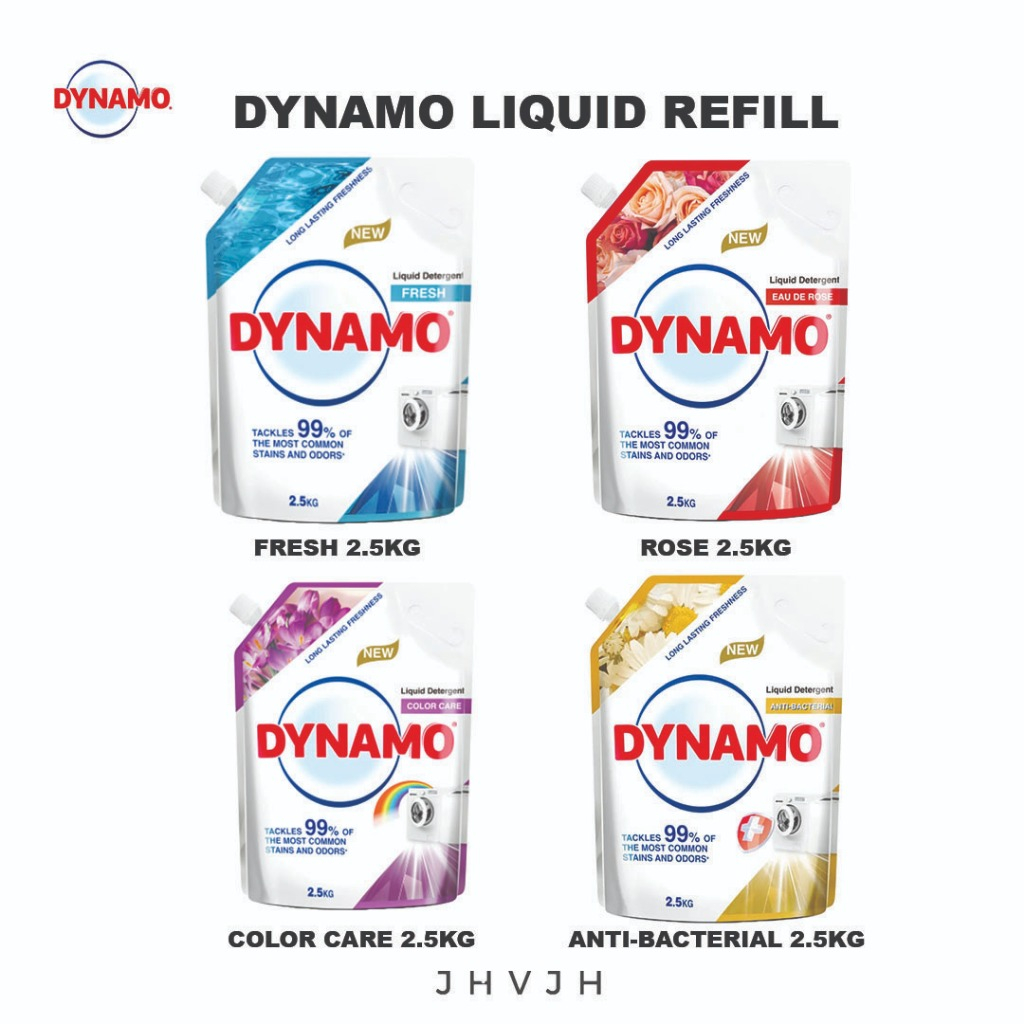 DYNAMO LIQUID DETERGENT REFILL 2.4KG - ANTI BACTERIAL / FRESH / ROSE ...