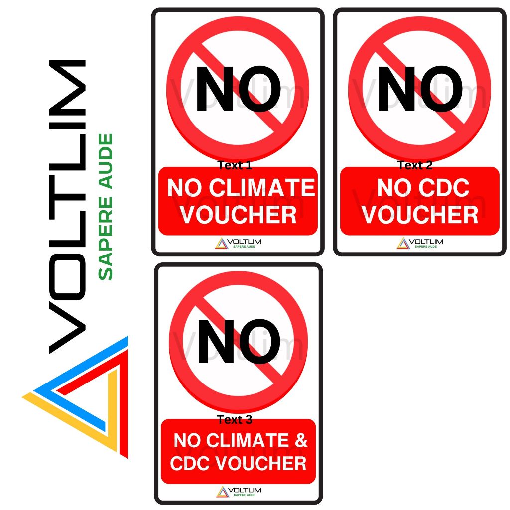 No Climate Voucher |No CDC Voucher| No Climate & CDC Voucher Label ...