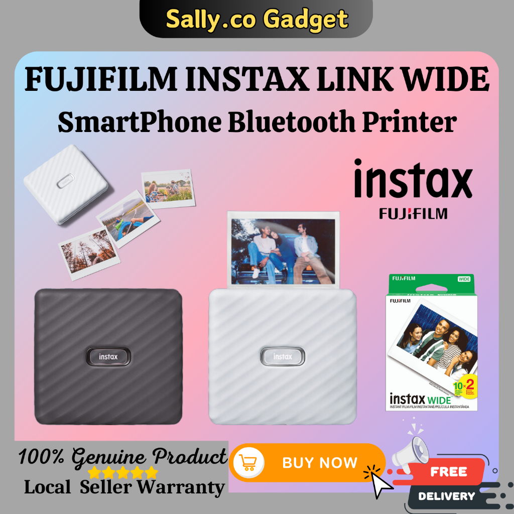 [Ready Stock]Fujifilm Instax Link WIDE Smartphone Printer Bluetooth ...