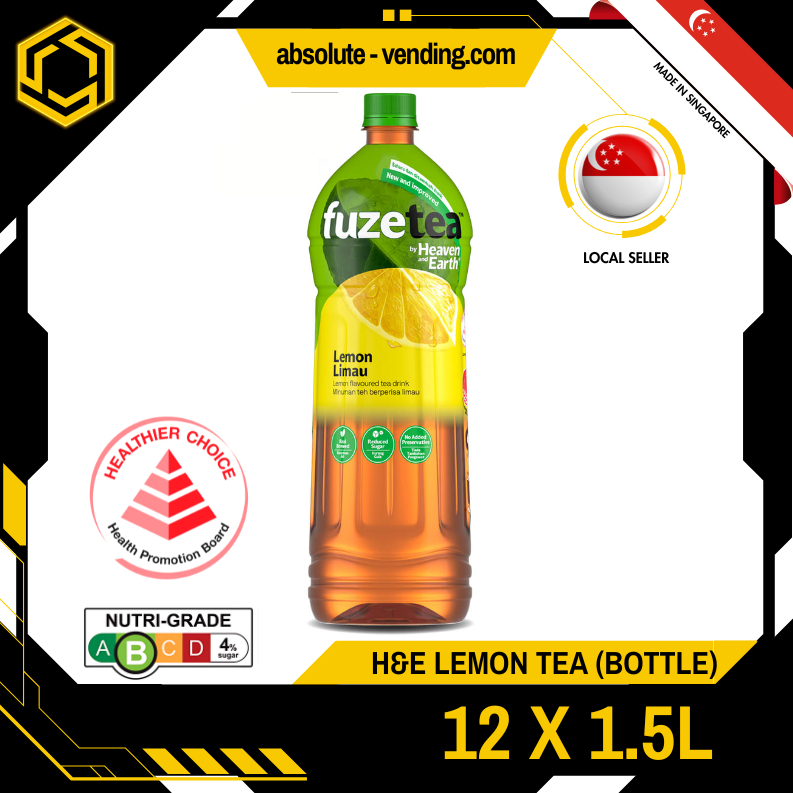 H&E Fuze Lemon Tea 1.5L X 12 (BOTTLES) | Shopee Singapore