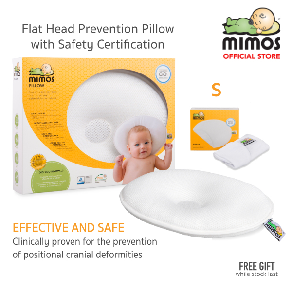Mimos Baby Pillow Size S (Newborn-6m / Head Diameter 36-46cm) Anti-Flat ...