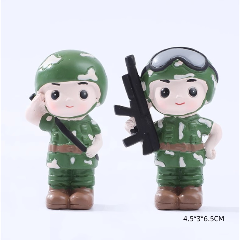 Soldier / Army Display Figurines / Cake Toppers (2 Pcs) | Shopee Singapore