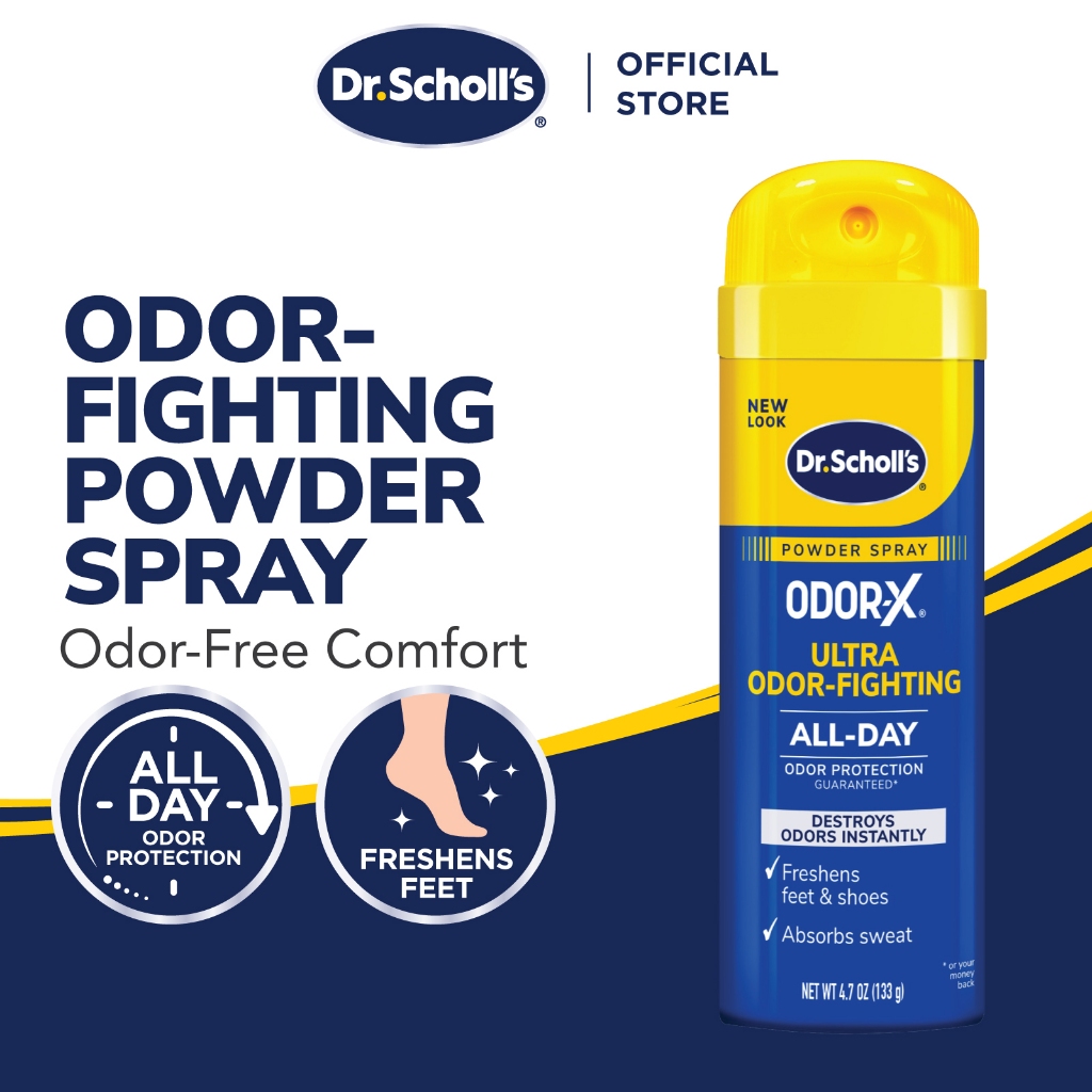 Dr.Scholl's OdorX Ultra Odor Fighting Foot Spray Powder 4.7oz | Shopee ...