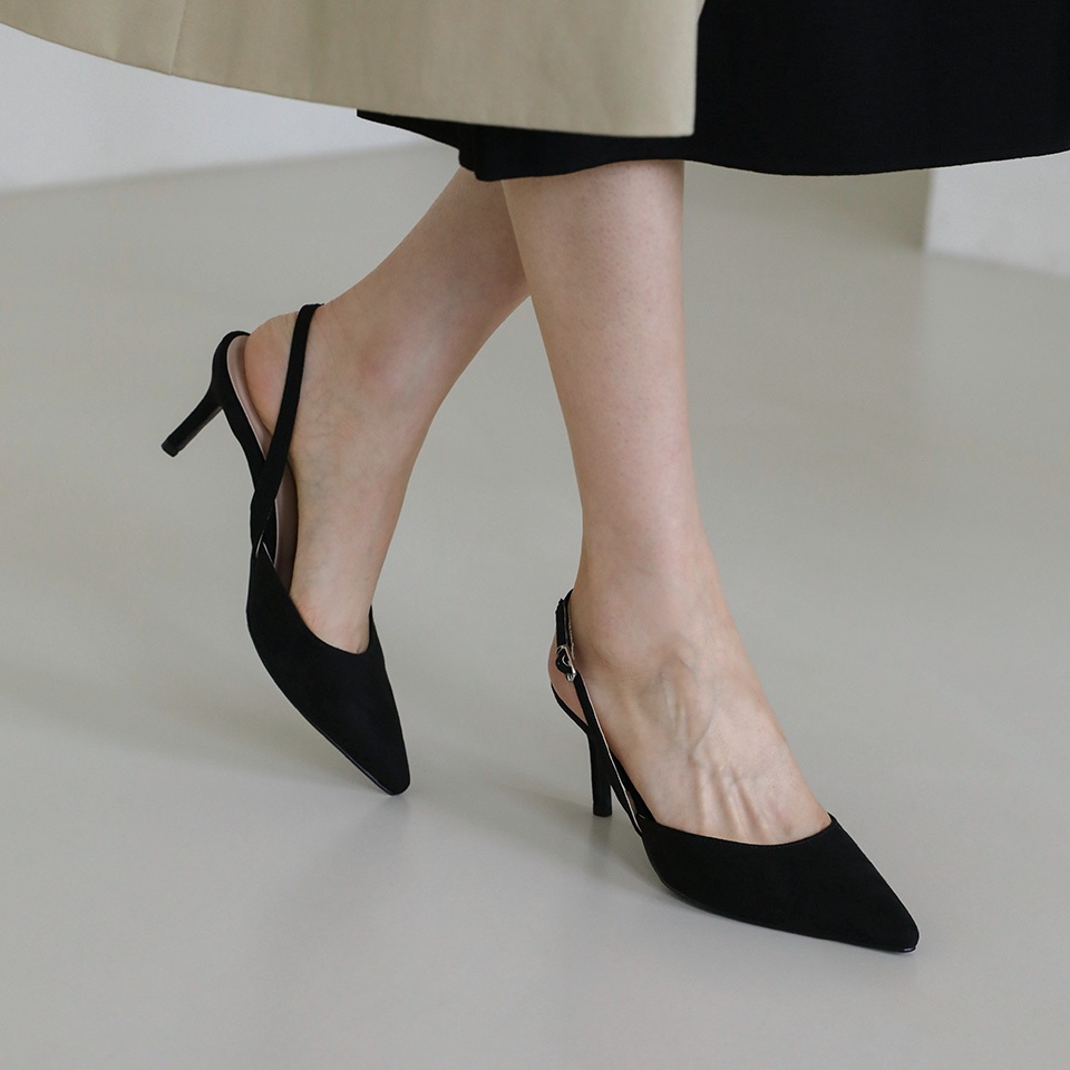 [SAPPUN] Twili Suede Slingback heels (5/7/9cm) | Shopee Singapore