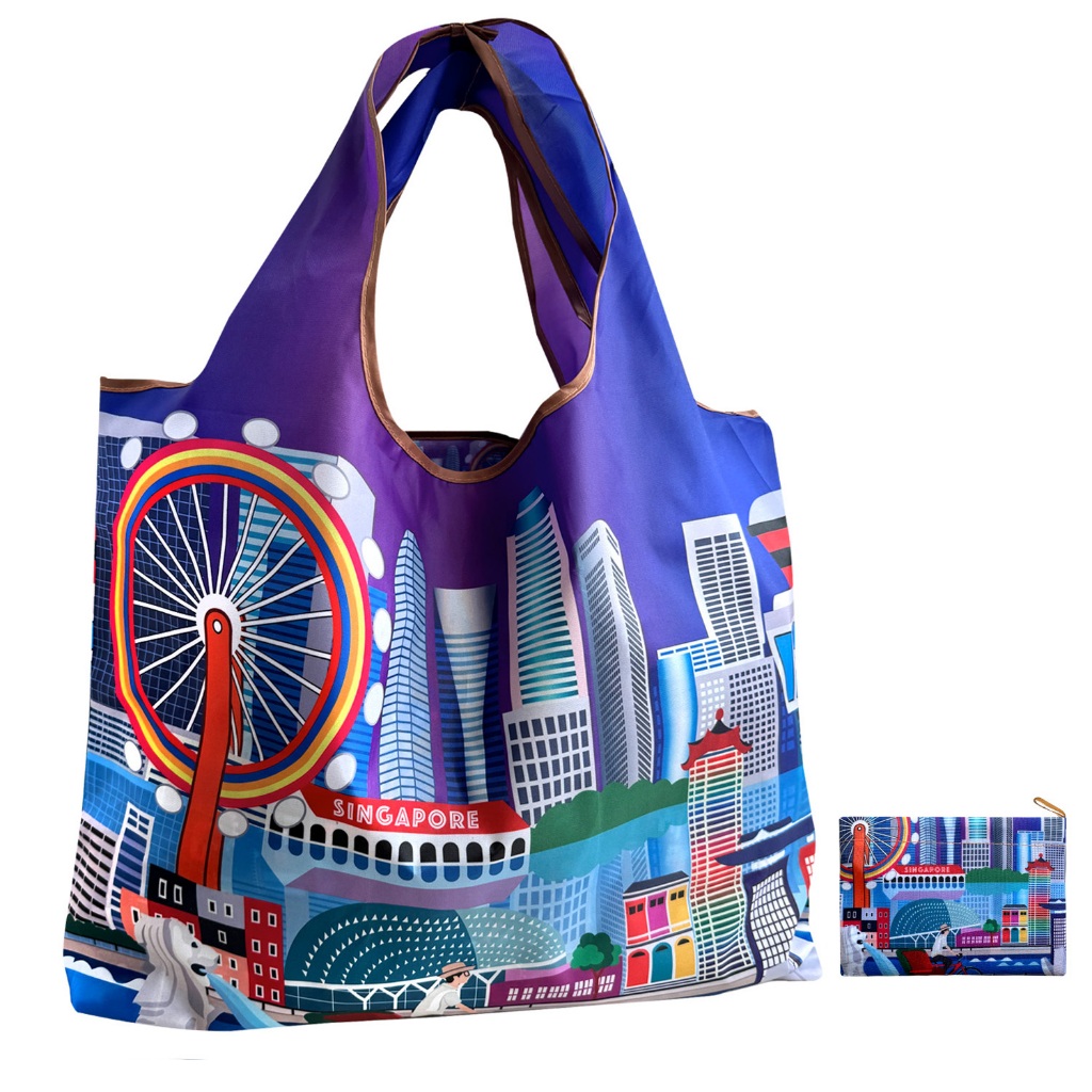 Foldable Reusable Recycled Grocery Eco Bags Lightweight Large Capacity ...