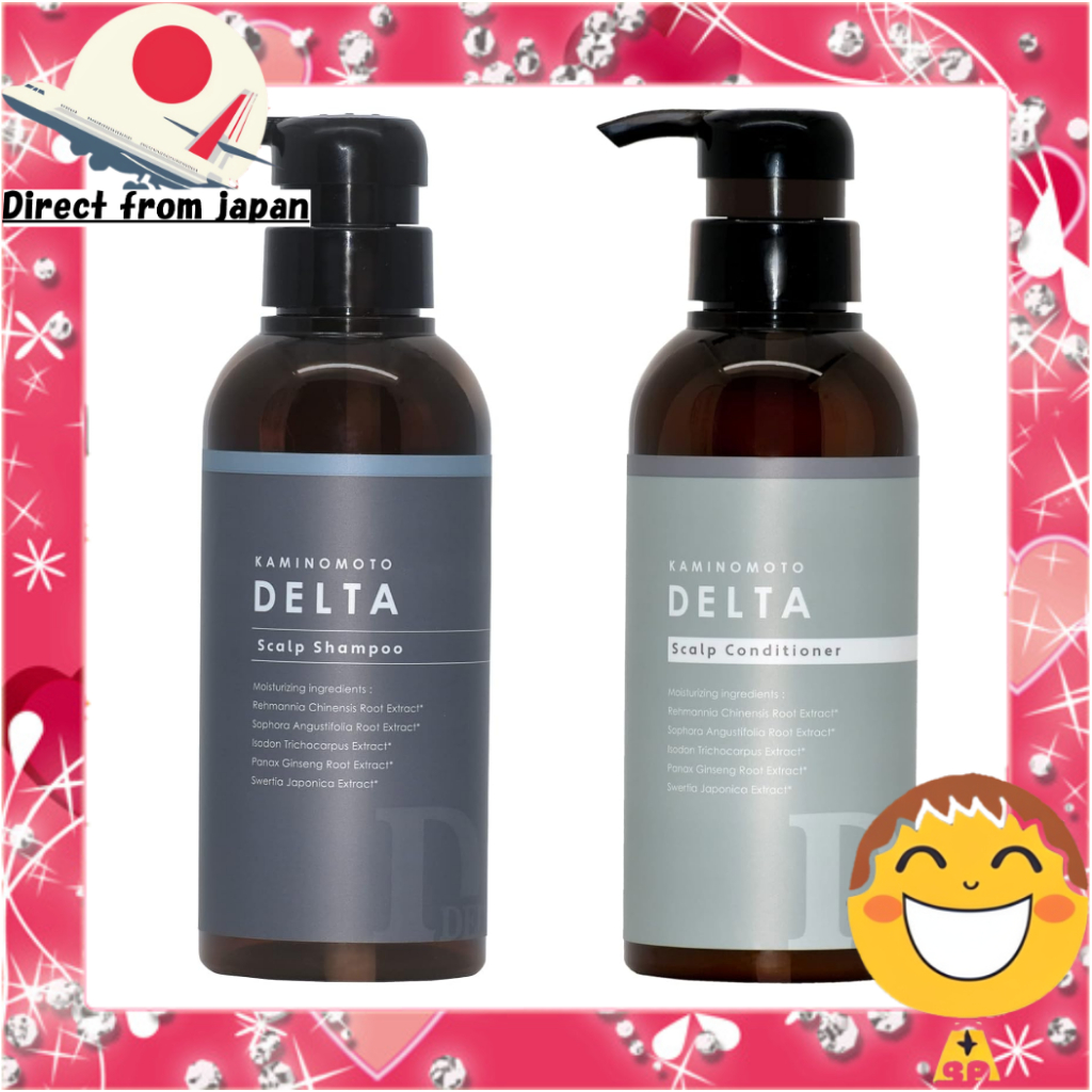KAMINOMOTO DELTA Scalp Shampoo (300ml) Scalp Conditioner(300ml) Scalp ...
