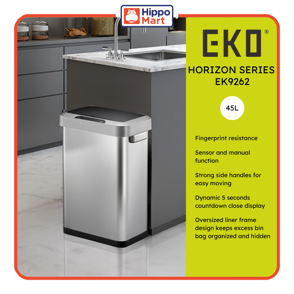 EKO Dustbin | Horizon | Sensor Bin | Rubbish Bin | EK9262 | 45L | Trash Bin | Waste Bin | Bin ...