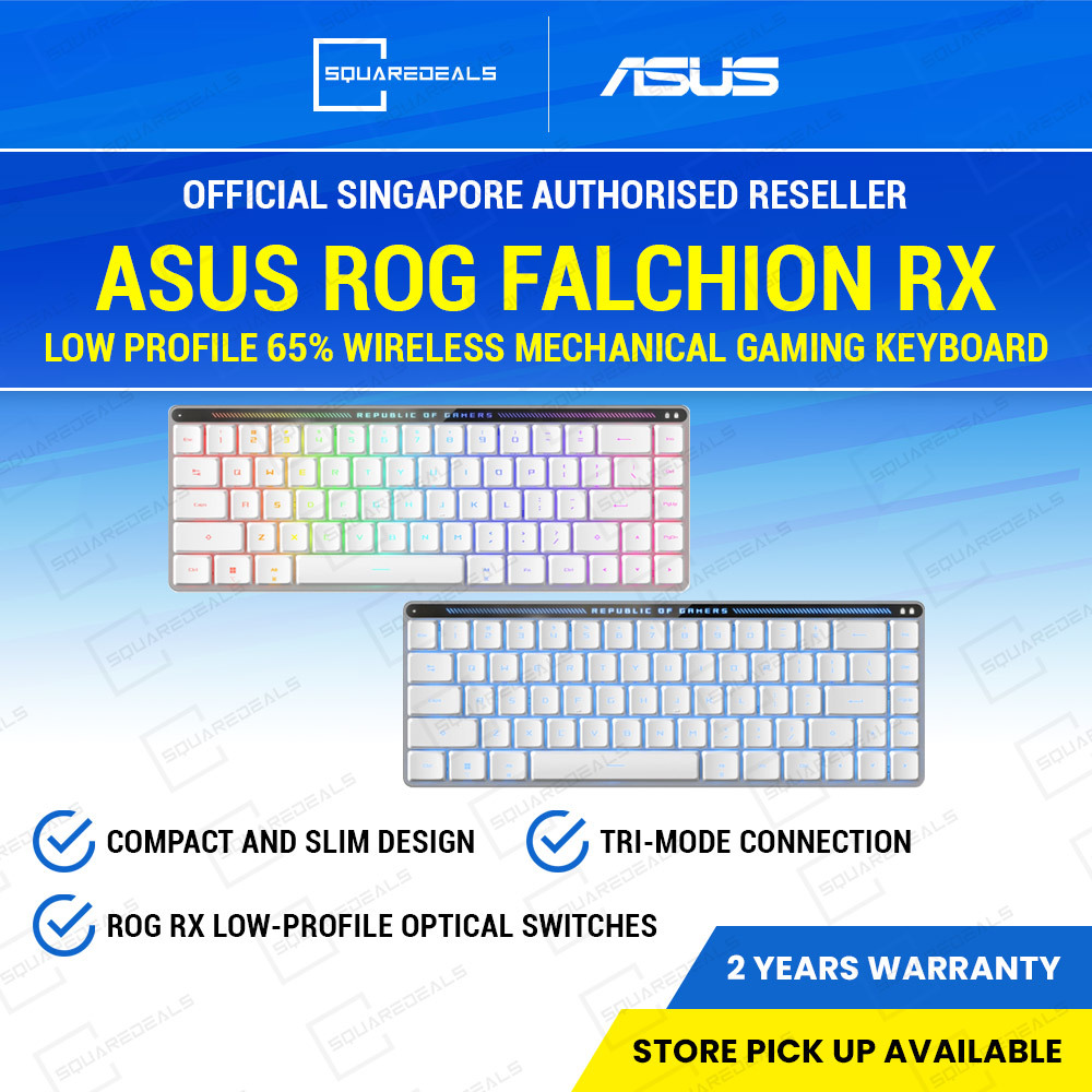 Asus ROG Falchion RX Low Profile 65% Wireless Mechanical Gaming ...