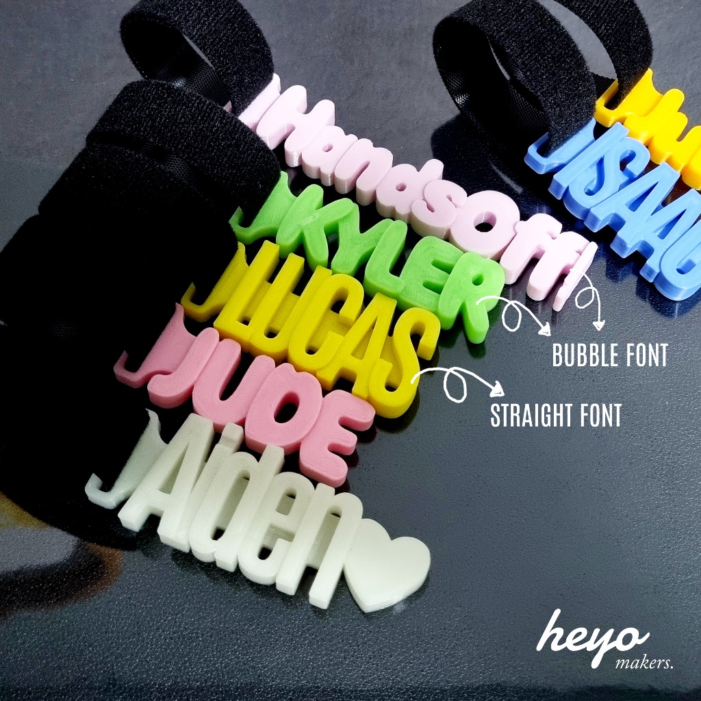 Personalised Colourful Large Name Tag | Customised Name With Velcro ...