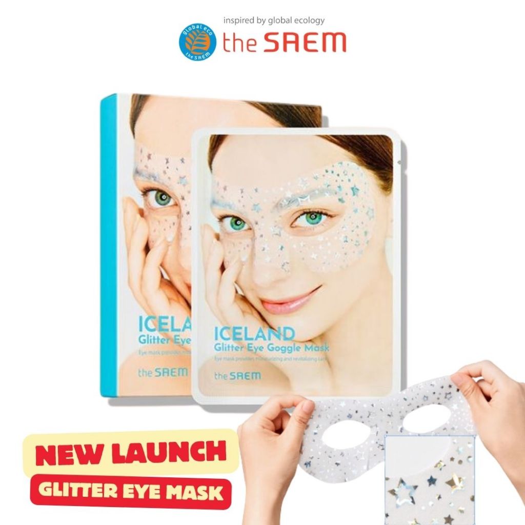 [the SAEM] ICELAND Glitter Eye Goggle Mask (1 Box - 10 Sheets *10ml ...
