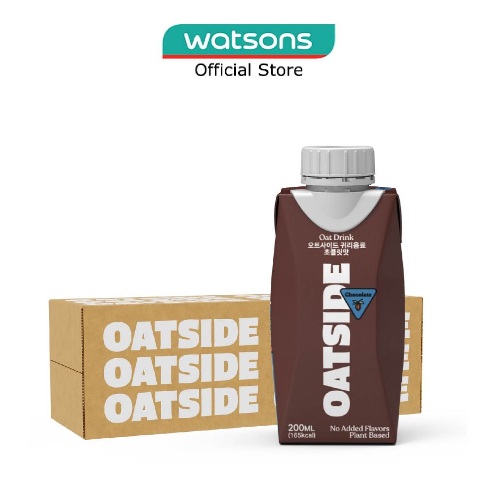 OATSIDE Chocolate Oat Milk (Dairy Free + Made with Real Cacao) 200ml x ...