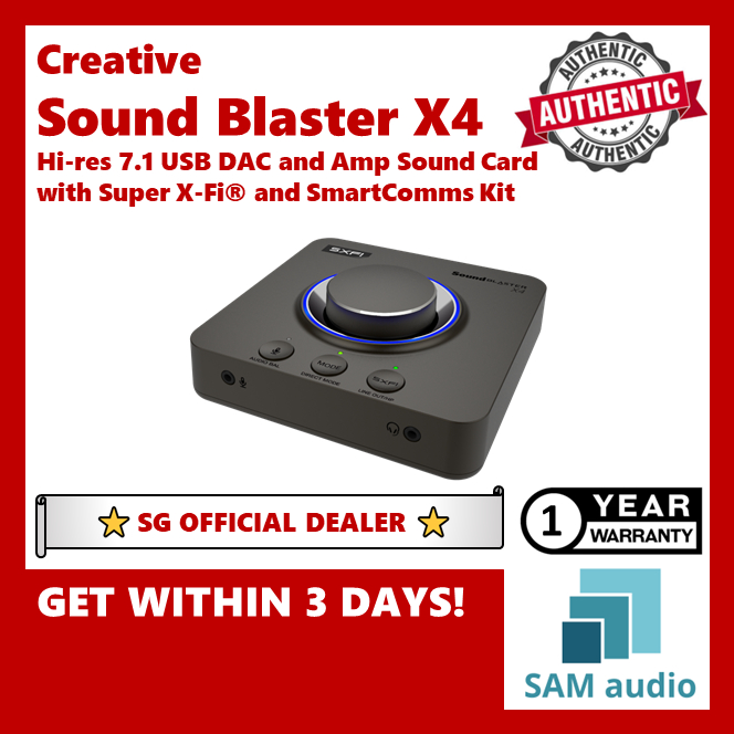 [🎶SG] CREATIVE SOUND BLASTER X4 USB DAC and Amplifier | Shopee Singapore