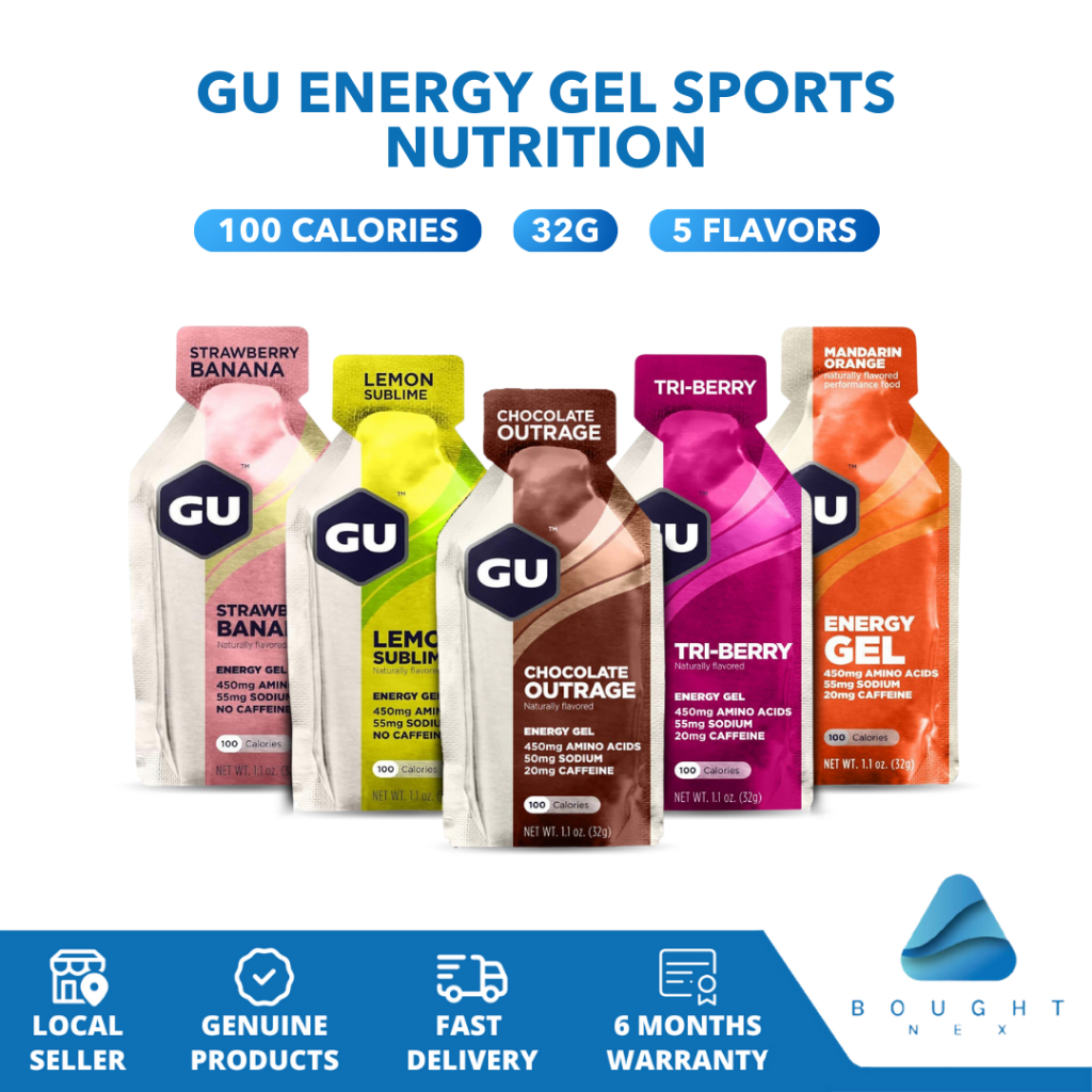 GU Energy Gel Sports Nutrition 100 Calories 32g Boost Your Stamina ...