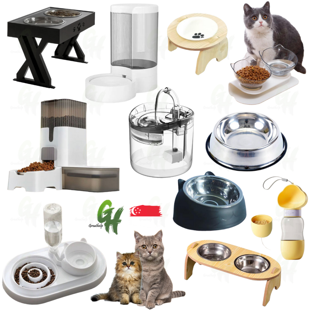 Cat Feeder Pet Feeder Dog Feeder Bowl Water Food Kibbles Can Food Wet ...