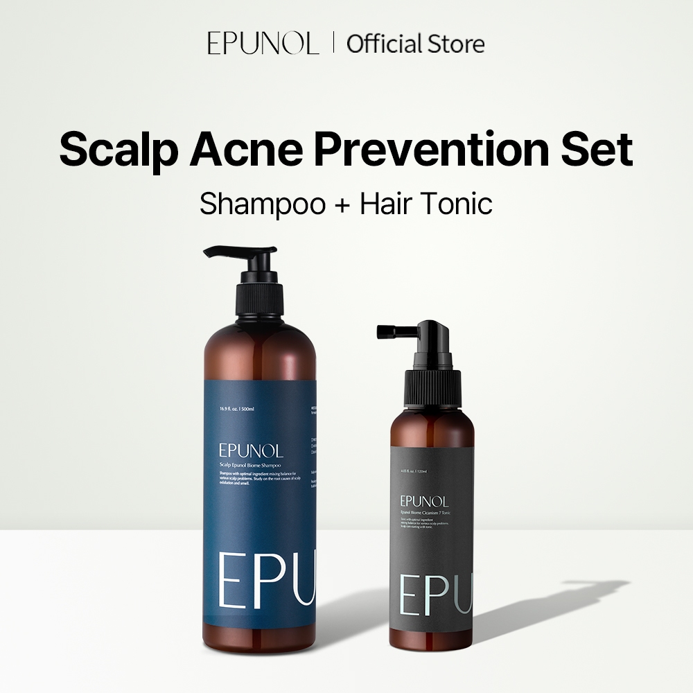 [EPUNOL] Scalp Acne Prevention Set / biome shampoo 500ml + hair tonic ...