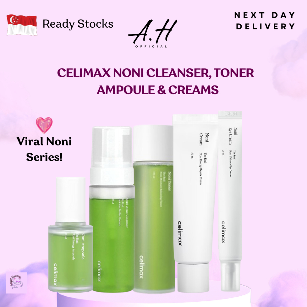 Celimax Noni Ampoule, Toner, Cream, Acne Cleanser & Eye Cream / SG ...