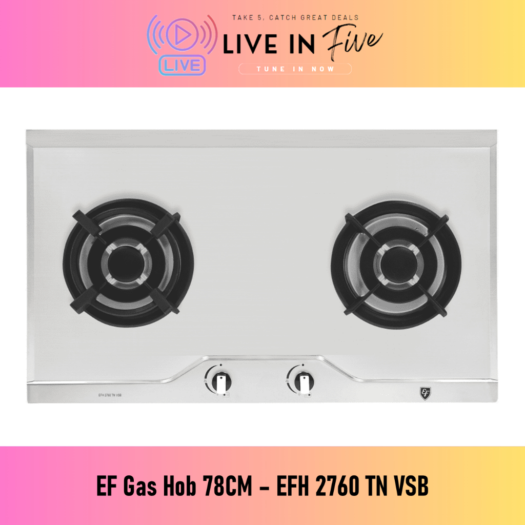 EF Gas Hob 78CM – EFH 2760 TN VSB | Shopee Singapore