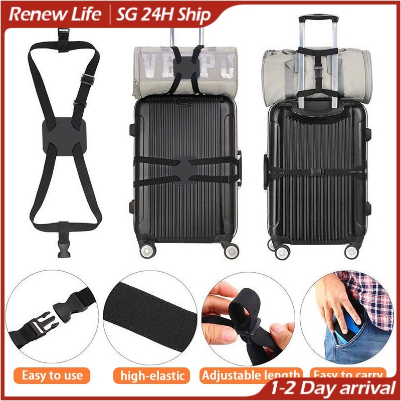 【SG Seller】Adjustable Luggage Cross Strap Luggage Packing Strap Luggage ...