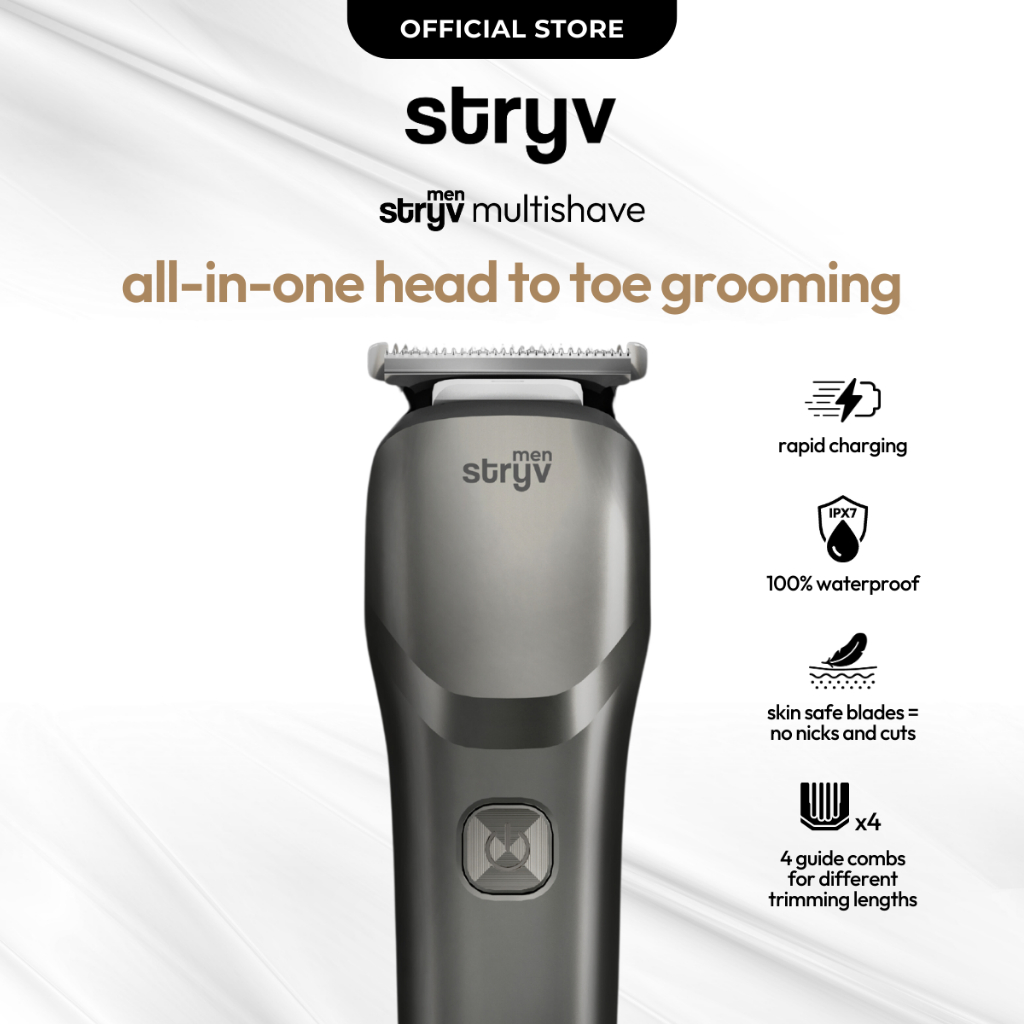 Stryv Men | MultiShave - All-In-One Face, Body & Groin Electric Shaver ...