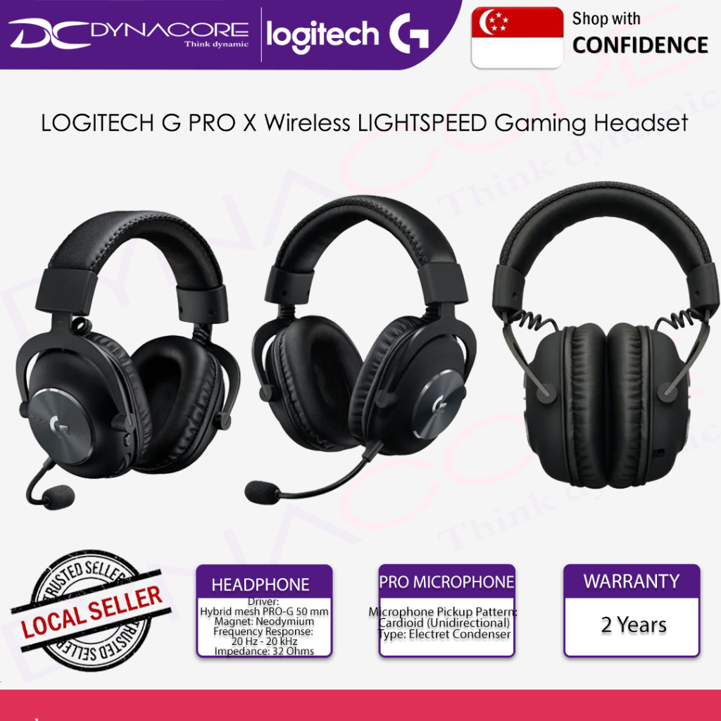 LOGITECH G PRO X Wireless LIGHTSPEED Gaming Headset with Mic Filter ...