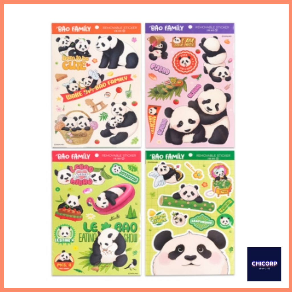 Everland Bao family sticker A4 size 2p | Shopee Singapore