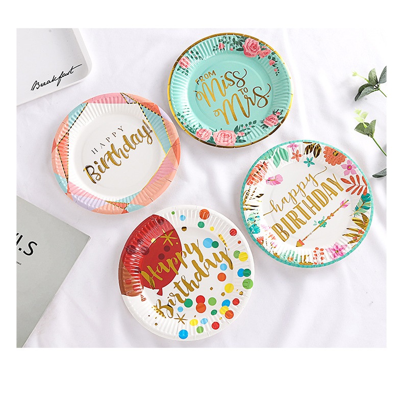 Multi Design Birthday Disposable Partyware Plate & Cup | Shopee Singapore