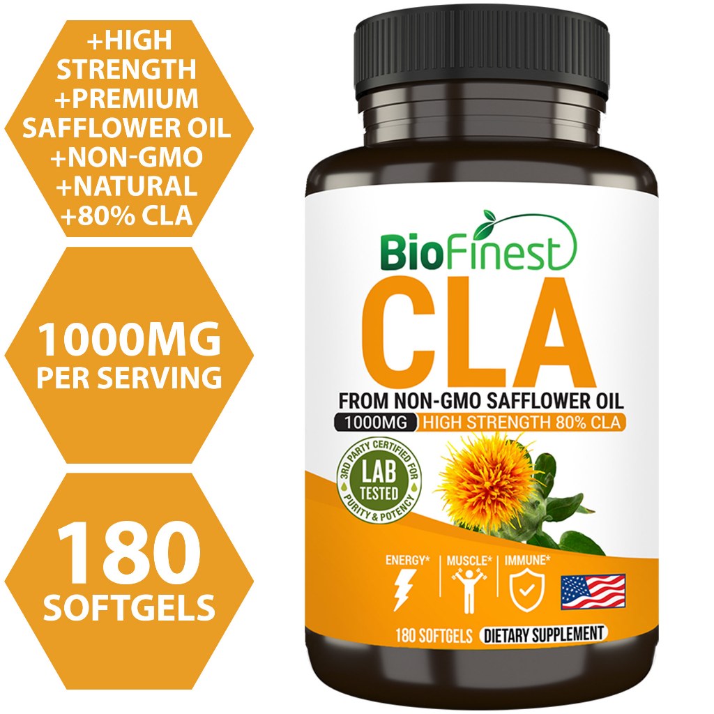 Biofinest CLA 1000mg Supplement - 800mg Fat Burner Slimming Weight Loss ...