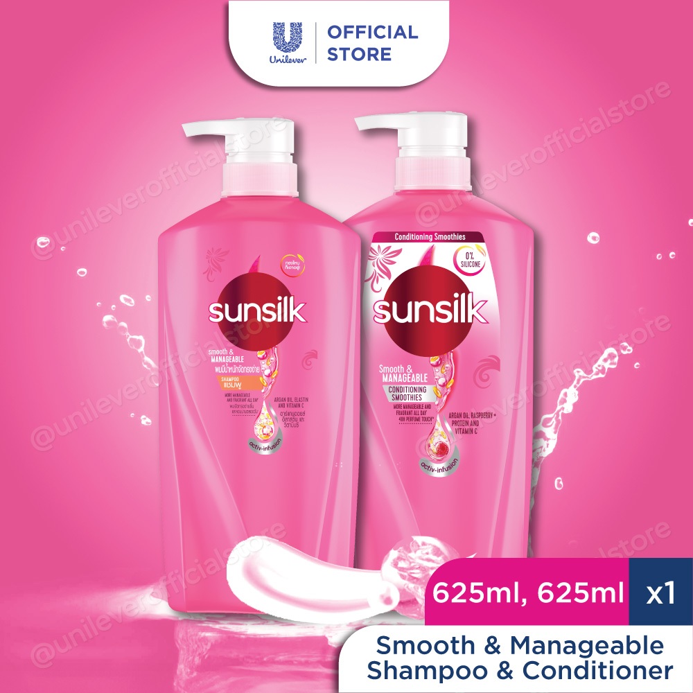 Sunsilk Shampoo + Conditioner 625ml Set | Shopee Singapore
