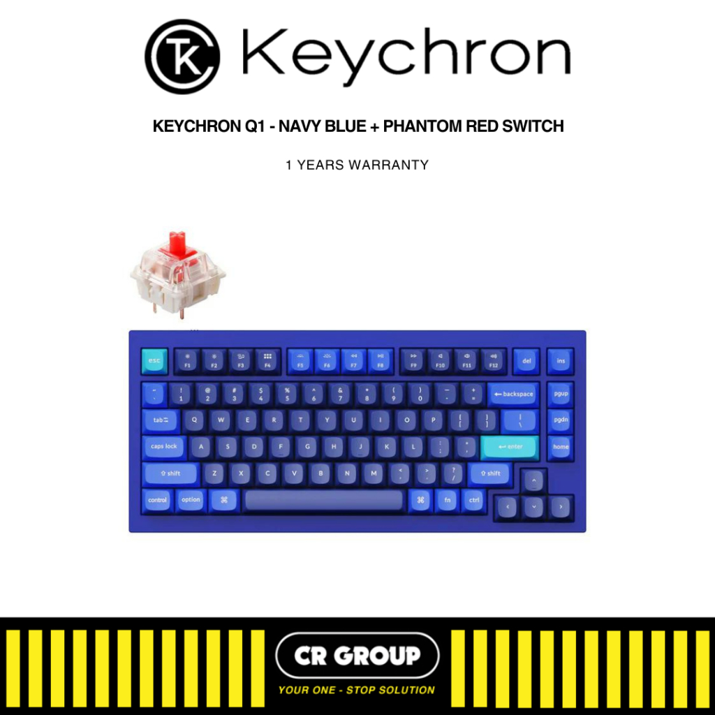 KEYCHRON Q1 - QMK Custom Mechanical Keyboard - Fully Assembled Set ...