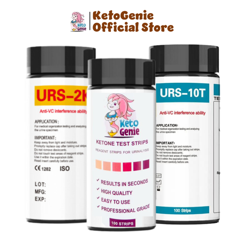 KETOGENIE Ketone Glucose Urine Test Strips ( 100 strips ) URS-1K / URS ...