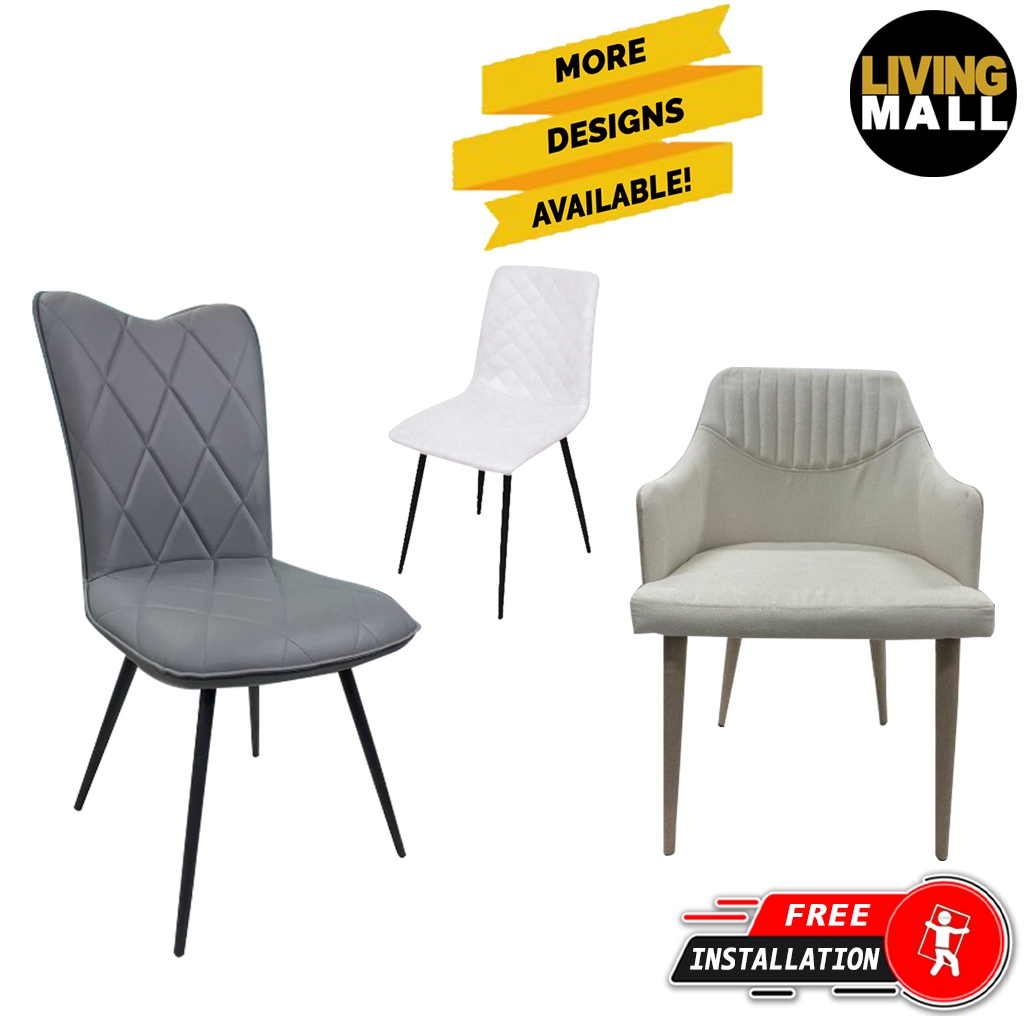 Living Mall Modern Side / Dining Chair In 11 Designs | Shopee Singapore
