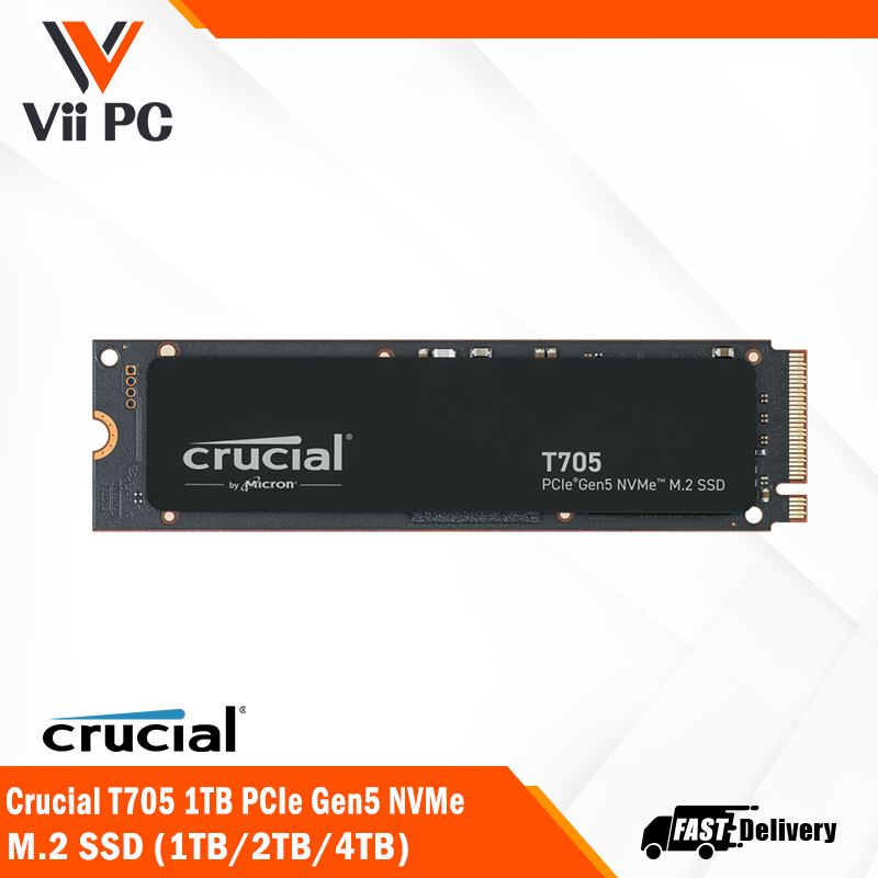Crucial T705 (1TB/2TB/4TB) PCIe Gen5 NVMe M.2 SSD | Shopee Singapore