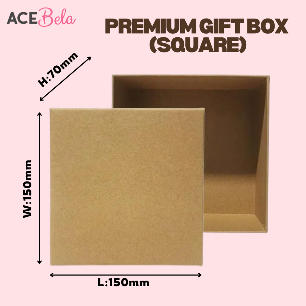 [ADD ON] Premium Gift Box #Square (L15 x W15 x H7cm) | Shopee Singapore
