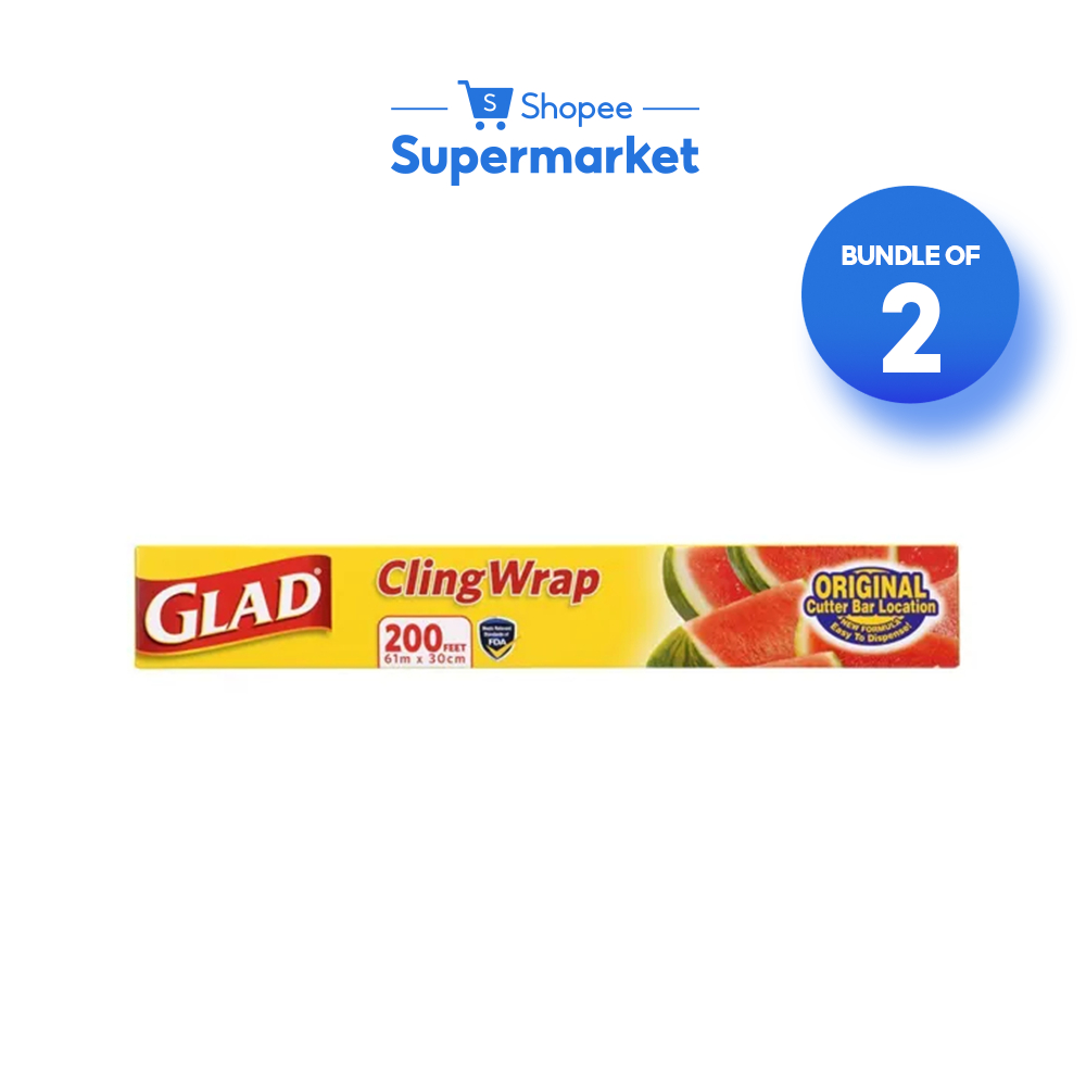 [Bundle of 2] Glad Cling Wrap (200ft) | Shopee Singapore