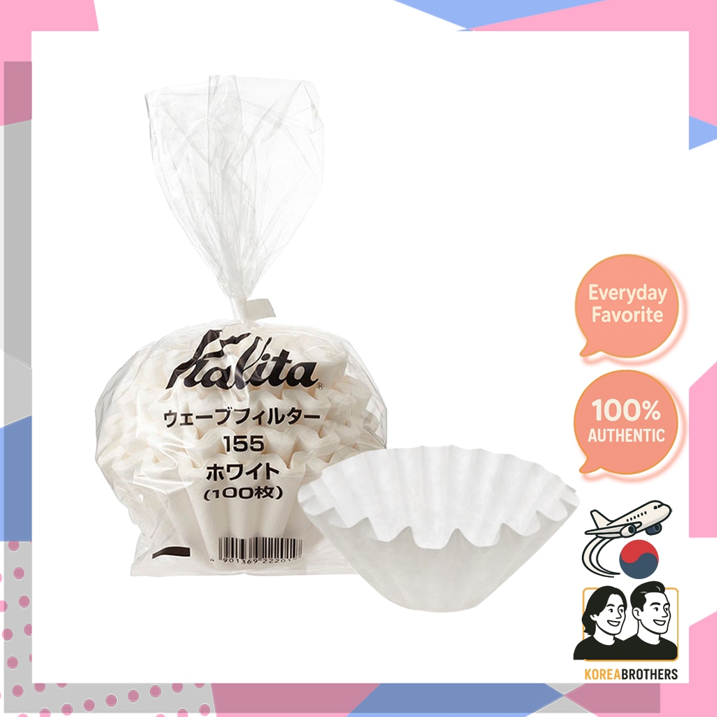 Kalita Wave Filter 155 Coffee Paper – 100 Sheets｜For 1-2 Cups｜Made in ...