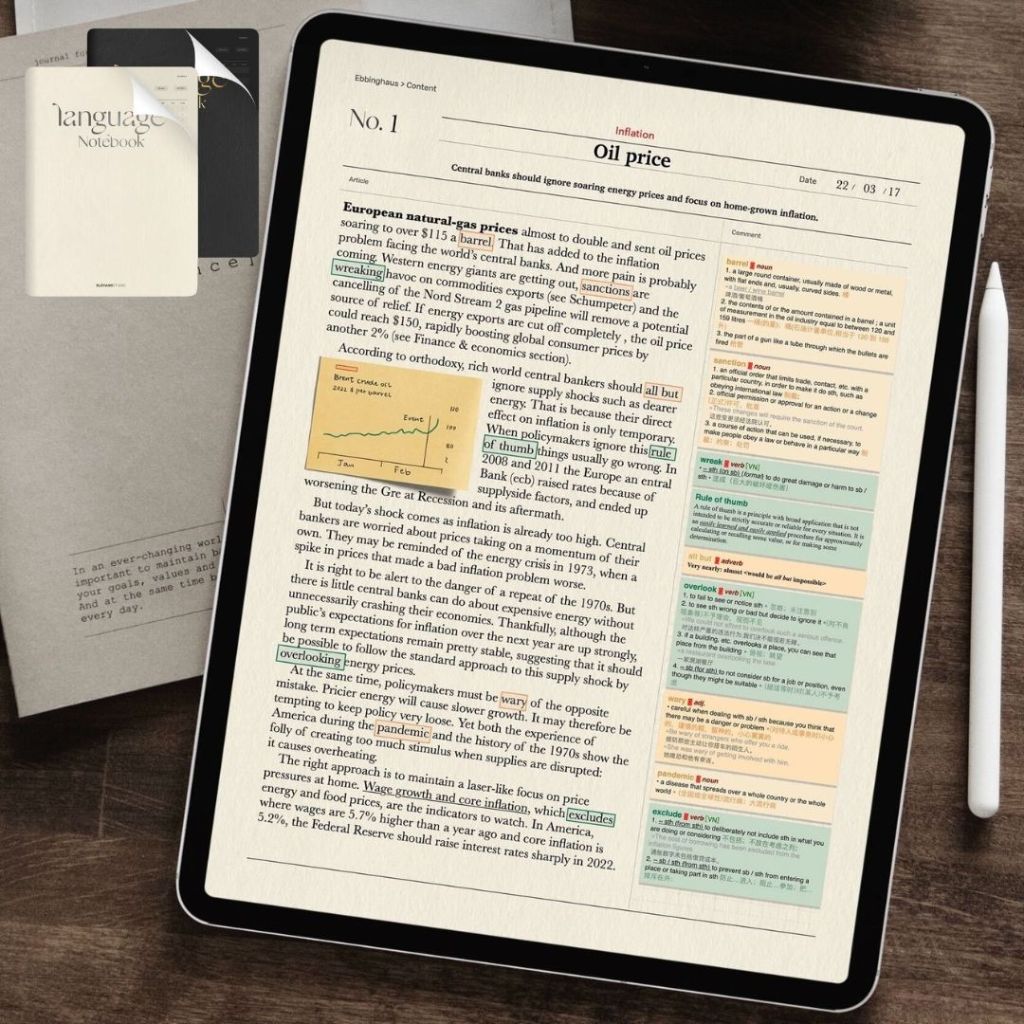 Digital Notebook for Language, iPad Notebook, Notability Planner ...